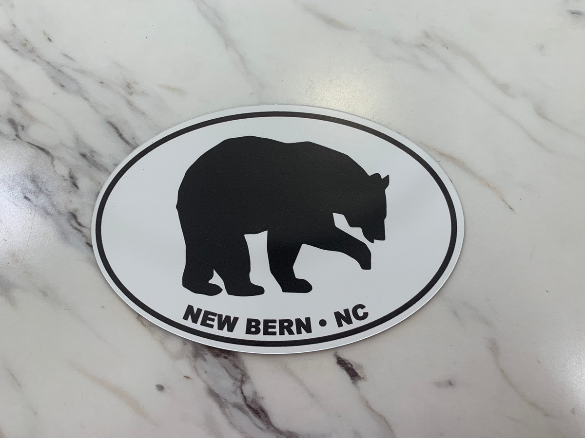 New Bern Bear Oval Magnet – Nautical Wheelers Oriental & New Bern